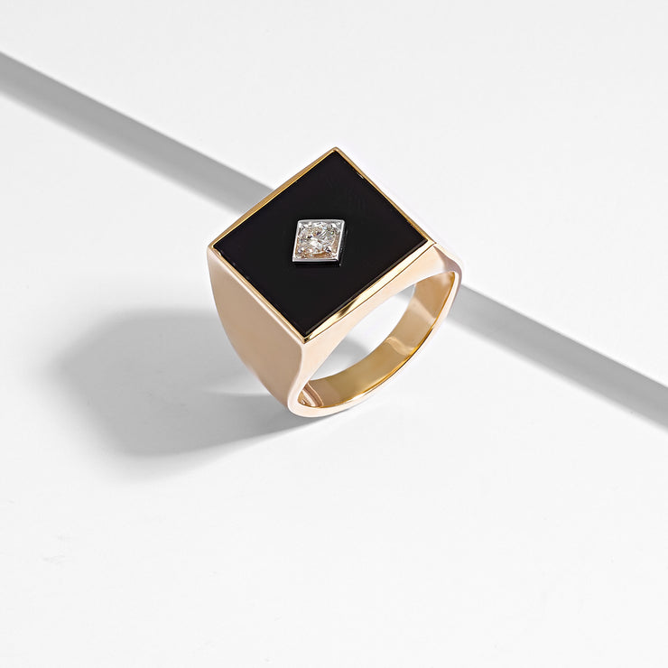 Sterling Silver Rounded Rectangle Flat Top Signet Ring – Simon Curwood ...